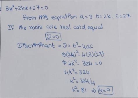 How To Find Value Of K In Quadratic Equation Tessshebaylo