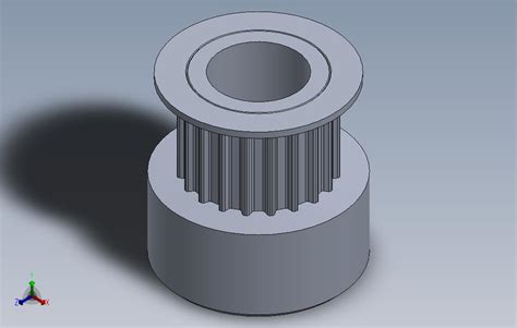 mxl2t皮带轮8毫米内径 solidworks 2015 模型图纸免费下载 懒石网