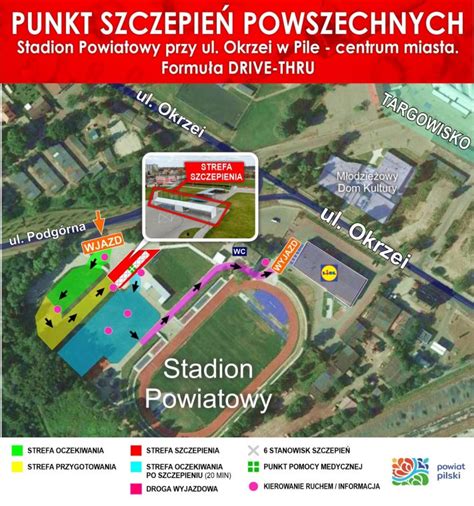 Jak dojechać na szczepienia na Stadion Powiatowy przy Okrzei