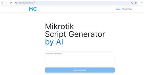 Mikrotik Script Generator By AI Mikrotik Generator