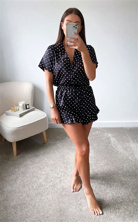 Black Penelope Polka Dot Co Ord Ikrush