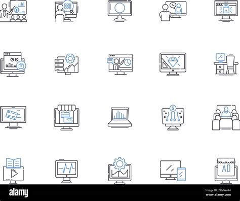 Computing Outline Icons Collection Computing Technology Hardware