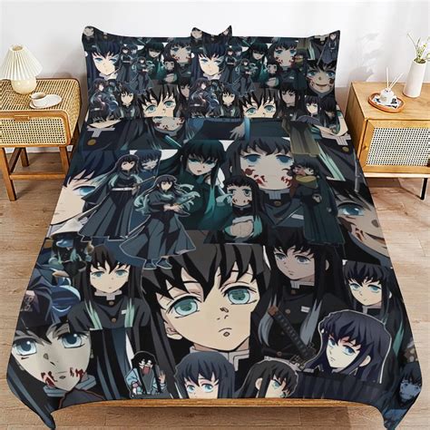 Muichiro Tokito Bed Duvet Cover Microfiber Bedding Sets 3d Printed