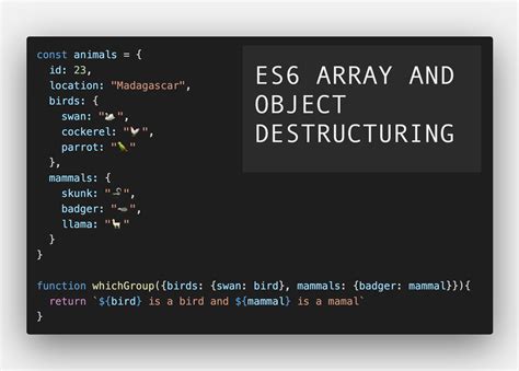 Javascript Es6 Array And Object Destructuring Anansewaa