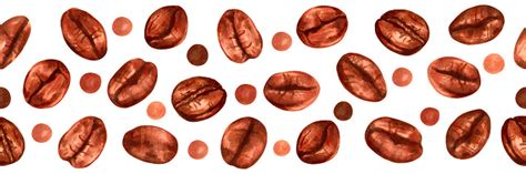 커피 원두의 매끄러운 경계 로부스타와 아라비카 품종의 향기 국제 커피의 날 천연 향기로운 음료 카페를 위한 이음매 없는 줄무늬 Robusta Coffee Crop에 대한