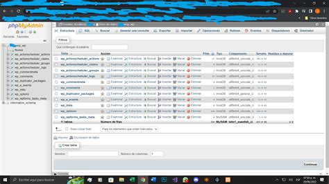 wordpress database tables missing after exporting importing them on