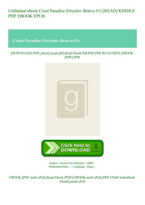 Unlimited Ebook Cruel Paradise Oryolov Bratva 1 Read Kindle Pdf