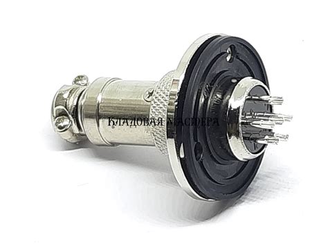 Разъем GX16-6 PIN с фланцем, пара купить в Украине
