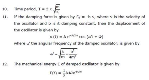 Cbse Class 11 Physics Oscillations And Waves Notes Set B