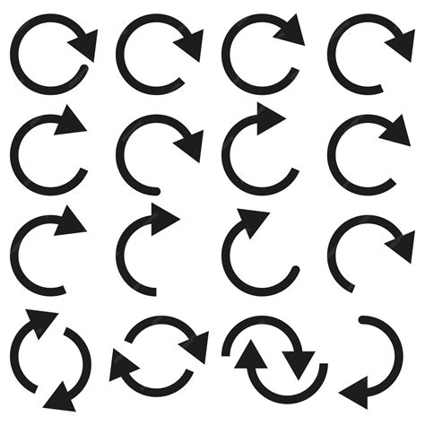Premium Vector Arrow Rotation Icons Circular Arrows Various
