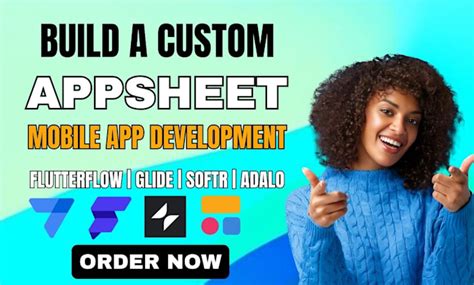 Develop appsheet glide softr adalo flutterflow no code mobile app or ...