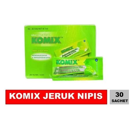 Jual Komix Cair Jeruk Nipis Isi 30 Sachet Komix Jeruk Nipis Batuk