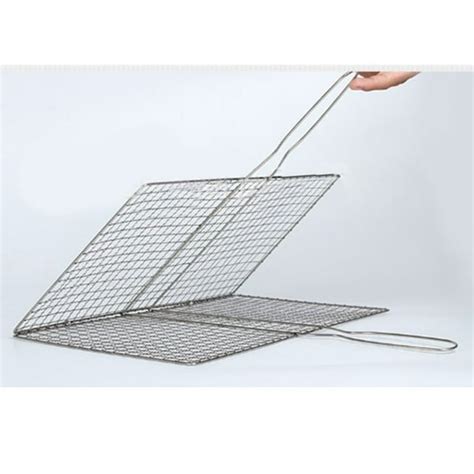 Zhongtai Fish Grilling Basket Folding Portable Stainless Steel Bbq