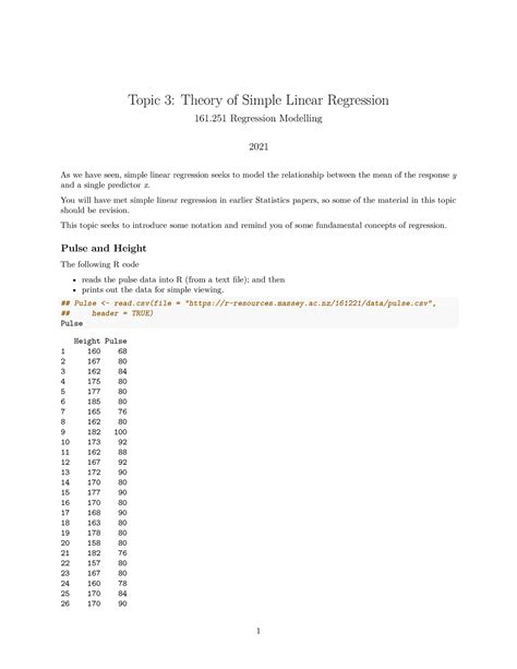 topic 3 lecture notes topic 3 theory of simple linear regression