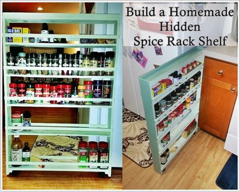 Build A Homemade Hidden Spice Rack Diy Project
