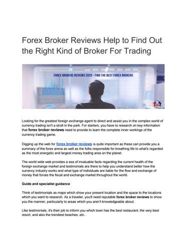 Forex Broker Reviews By Best Forex Brokers Review Issuu