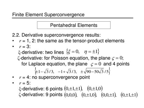 Ppt Superconvergence Points In Finite Element Method Powerpoint