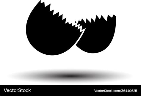 Empty Egg Shell Icon Royalty Free Vector Image