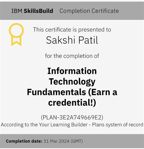 Sakshi Patil On Linkedin Happy To Announce That Ive Completed My It
