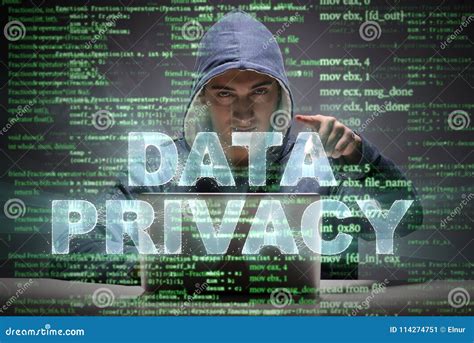 The Data Privacy Concept With Hacker Stealing Personal Information Stock Image Image Of