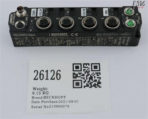 26126 BECKHOFF ETHERCAT BOX 1 CHANNEL MOTION INTERFACE EP7041 0002 J316Gallery