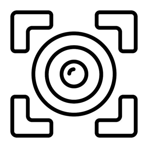 Premium Vector A Colored Design Icon Of Iris Recognition