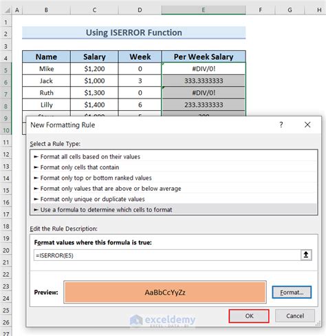 How To Use Conditional Formatting With The Iferror Function In Excel 4 Examples