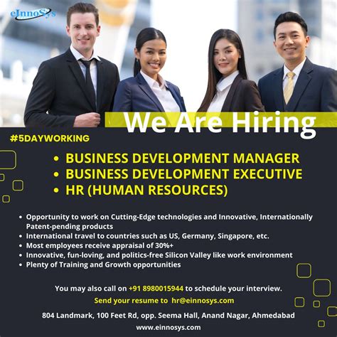 Einnosys On Linkedin 5dayworking Joinourteam Nowhiring