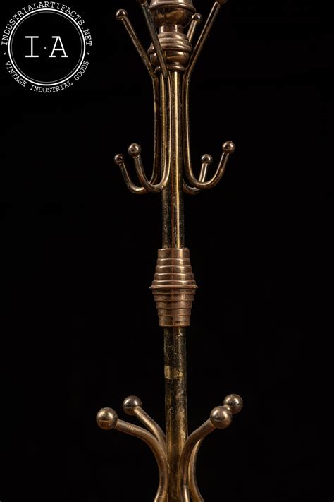 Vintage Salesman Sample Brass Coat Rack Industrial Artifacts