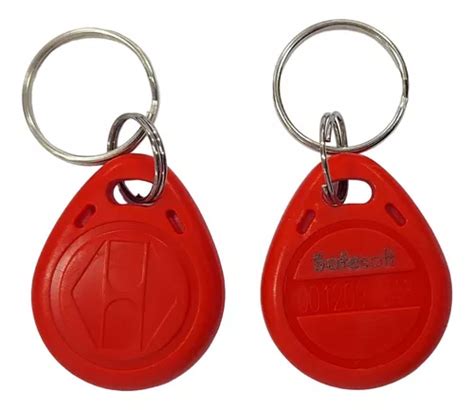 Kit 10 Chaveiros Tag Aproximação Rfid 125khz Vermelho 10 Un