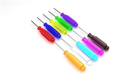 Mini Screwdriver Set 3d Model Cgtrader