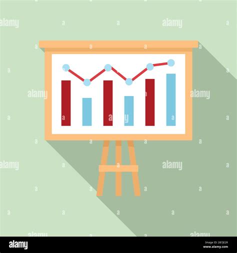Graph Chart Banner Icon Flat Illustration Of Graph Chart Banner Vector