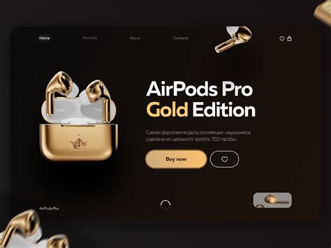 Concept Landing Page Airpods Gold Edition On Behance