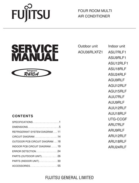 Fujitsu Aou36rlxfz1 Service Manual