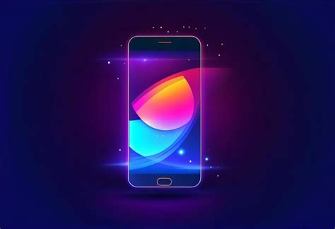 Premium Photo Smartphone Mobile Screen Technology Mobile Display Light Vector Illustration