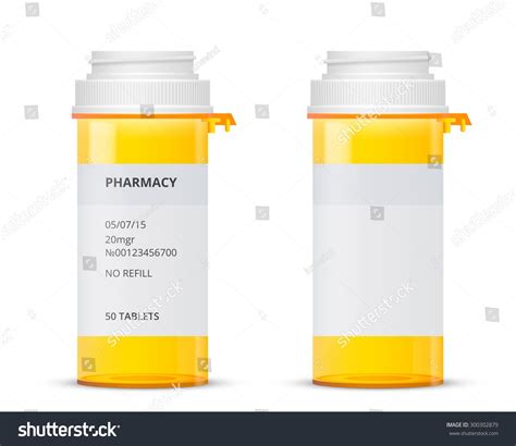 Bottle Prescription Pill Labels Template Vector Stock Vector Throughout