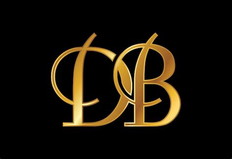 Lettre Initiale Db Logo Design Vector Symbole De Lalphabet Graphique Pour Lidentité D