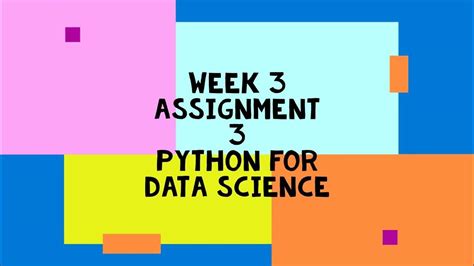 Python For Data Science Nptel Week 3 Assignment Solution 3 2023 Youtube