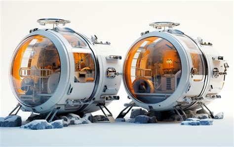 Premium Ai Image Life Support Systems For Space Habitat On A White
