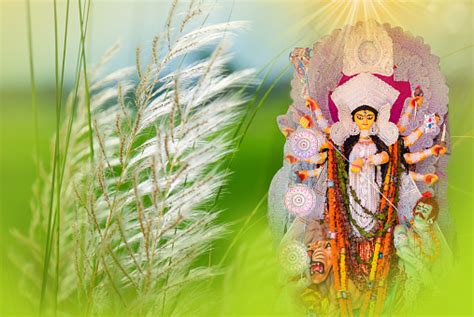 벵골의 두르가 푸자 축제 기간 동안 힌두교 여신 두르가의 우상 Durga Puja Festival에 대한 스톡 사진 및 기타