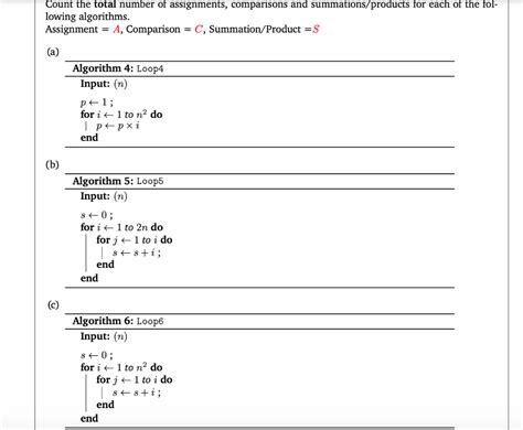 Solved Count The Total Number Of Assignments Comparisons Chegg