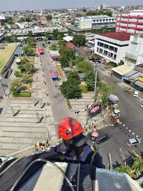 New Job Rope Access At Masjid Agung Kauman Semarang Cleaning And