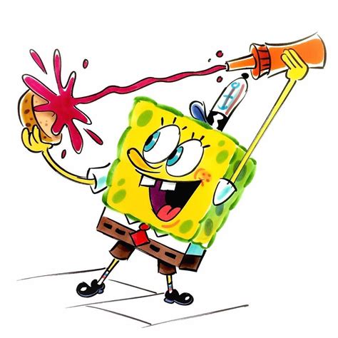 Mike On Instagram “splat Spongebob Markers Markerart Nickelodeon