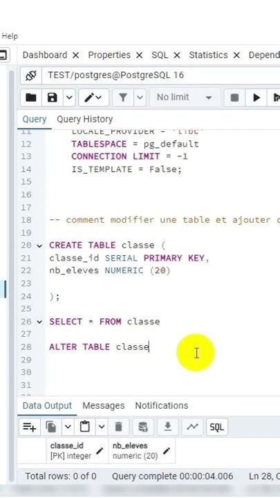 🔴 Bd Postgresql Modifier Une Table Ajouter Des Colonnes Modifier Des Types Partie 3