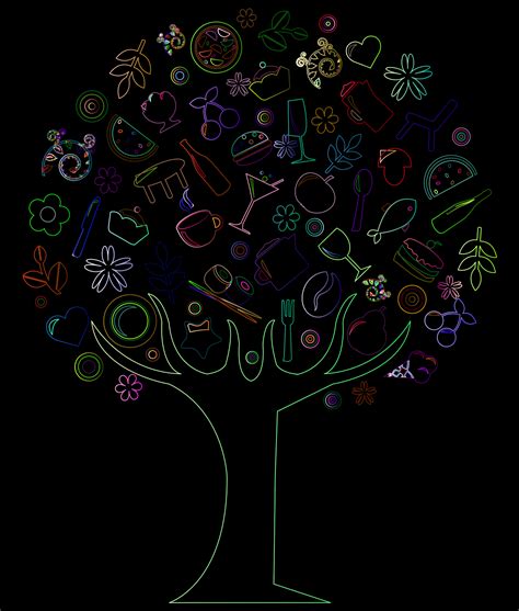 Download Neon Abstract Tree Svg Freepngimg
