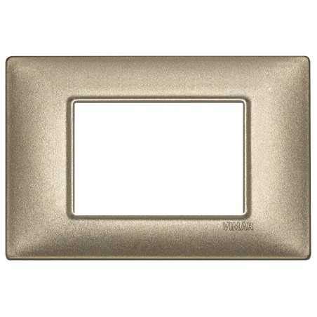 Placca Vimar Plana Moduli Metallo Bronzo Metallizzato