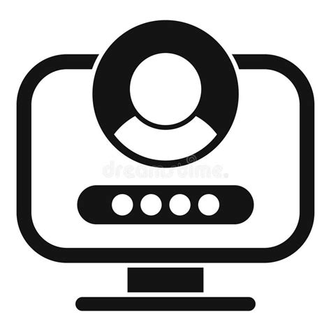 Password Access Data Icon Simple Vector Personal Computer Stock