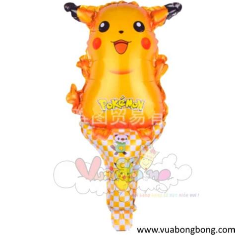 Bán Thanh Cây Bóng Tay Cầm Hình Pikachu Sinh Nhật Tphcm Vua Bong Bóng Shop