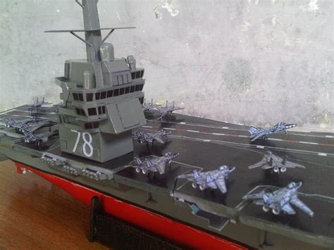 Papermodel Kapal Perang And Lain2 Paper Replika Uss Gerald Ford