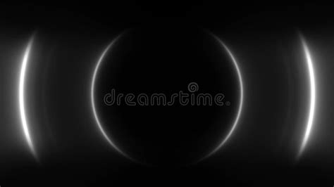 Black And White Radio Wave Signal Radar And Search Echo Visualization Digital Background Stock